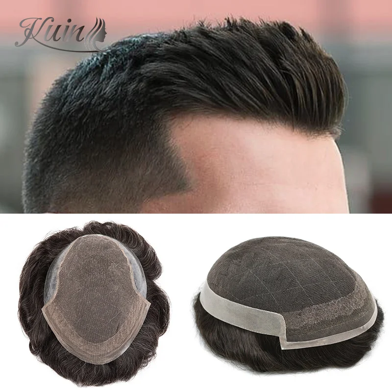 Peruca-masculina-Swiss-Lace-PU-Sistemas-de-Reposi-o-Do-Cabelo-Humano ...