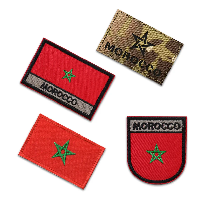 MOROCCO-Flag-Armband-Embroidered-IR-Multicam-Patch-Hook-Loop-Embroidery ...