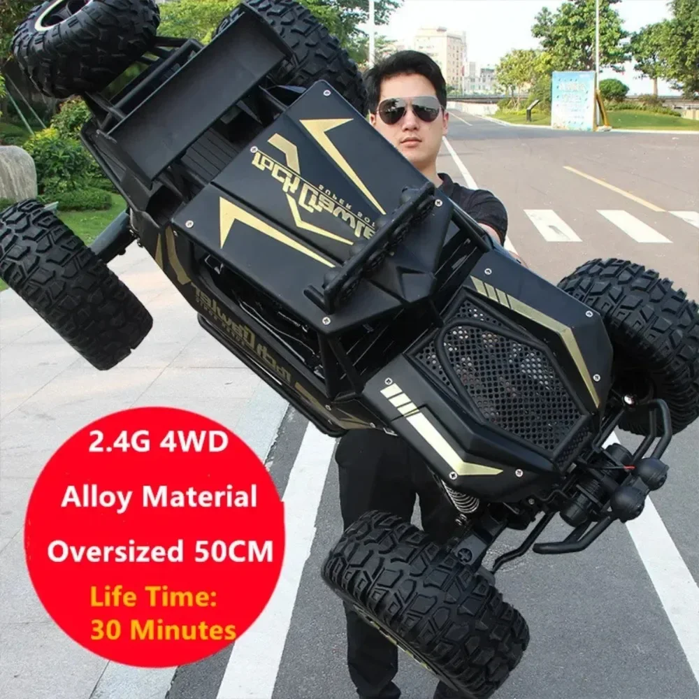 50CM-1-8-Oversized-Size-Metal-Alloy-Body-4WD-RC-Trucks-2-4G-Radio ...