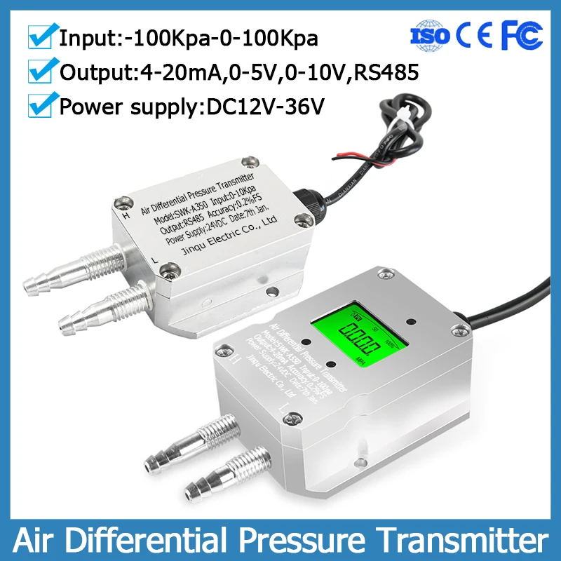 LCD-Air-Differential-Pressure-Transmitter-100Kpa-0-100Kpa-Negative-Pressure-Of-Pipeline-4-20mA ...