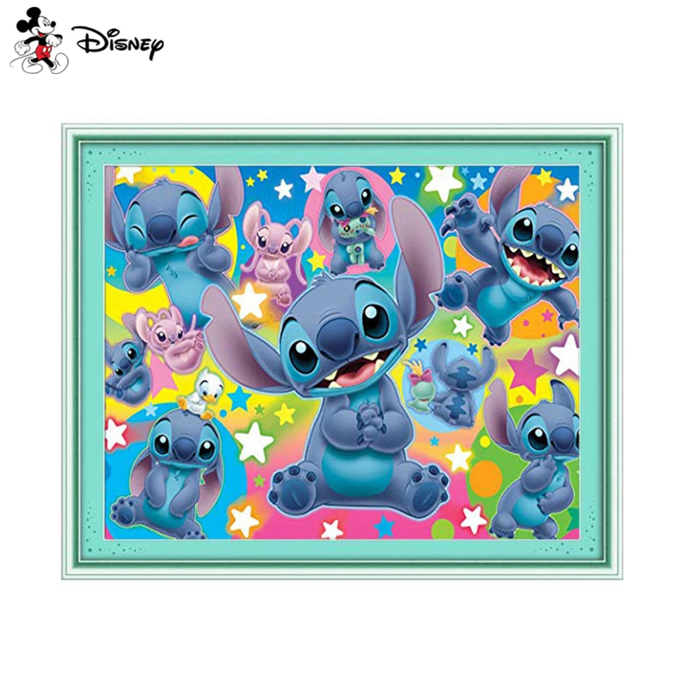 Disney-Cross-Stitch-Kit-Printed-Canvas-Lilo-Stitch-14ct-Embroidery-New ...