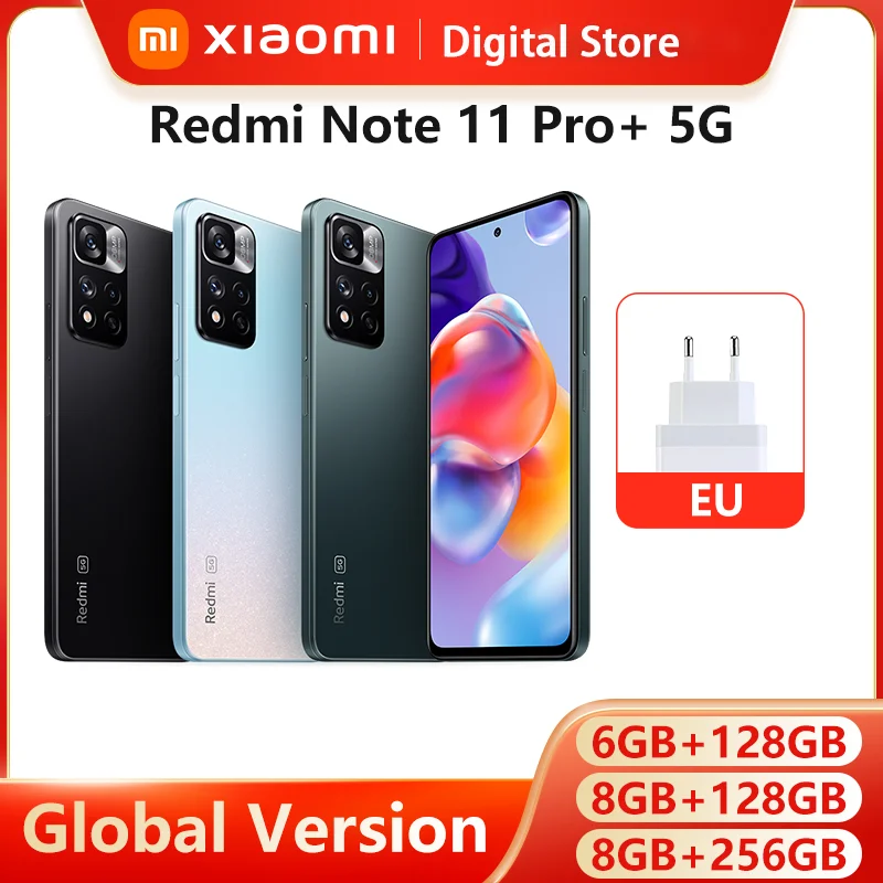 Global Version Xiaomi Redmi Note 11 Pro+ 5g Plus Smartphone 120w ...