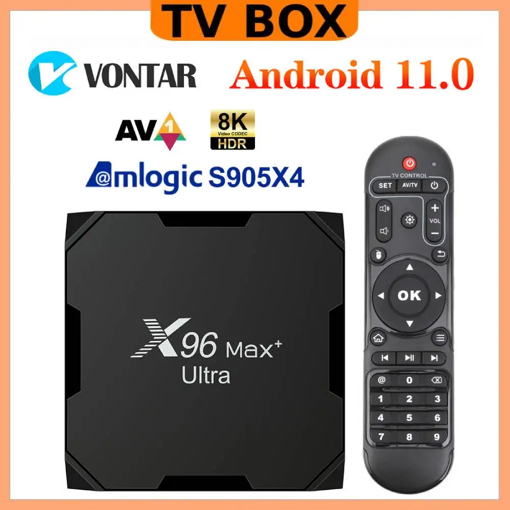 X96-Max-Plus-Ultra-Amlogic-S905X4-TV-Box-Android-11-AV1-8K-Dual-Wifi-BT ...