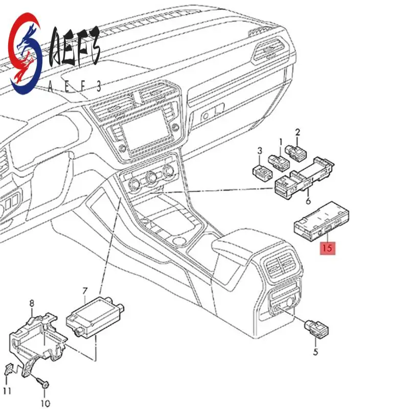AEF3-5NA035736 Dual Type-C Interface Socket Connector Auto Type-C Poort ...