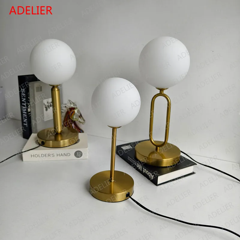 ADELIER Glass Ball Desk Lamp Study Dressing Table Live Broadcast ...