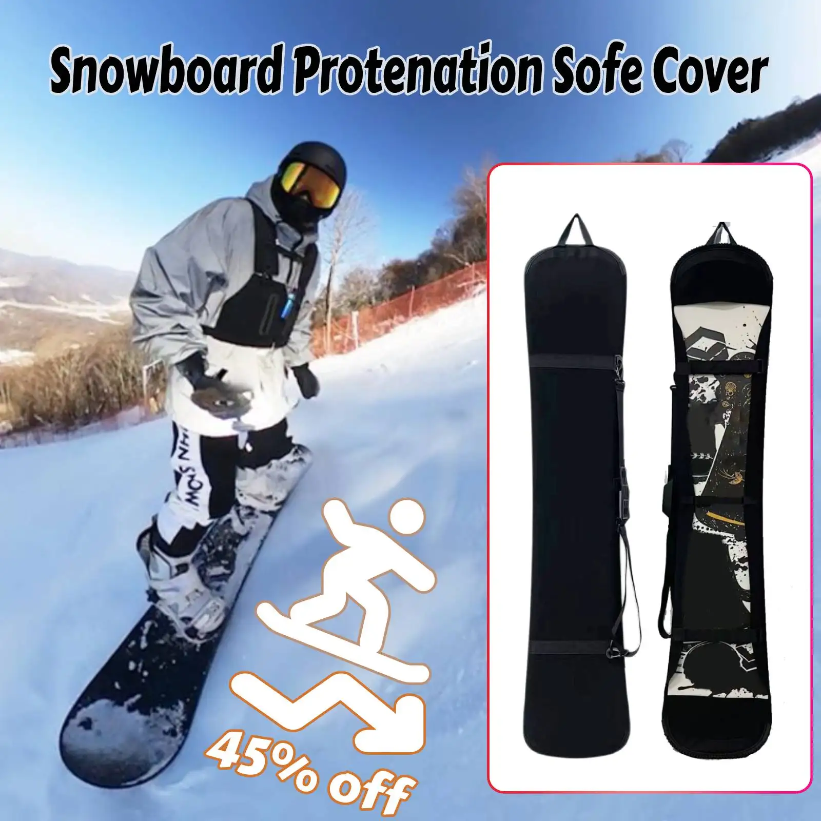 New-Ski-Snowboard-Cover-Skiing-Snowboarding-Snowboards-Skis-Carry-Bag ...