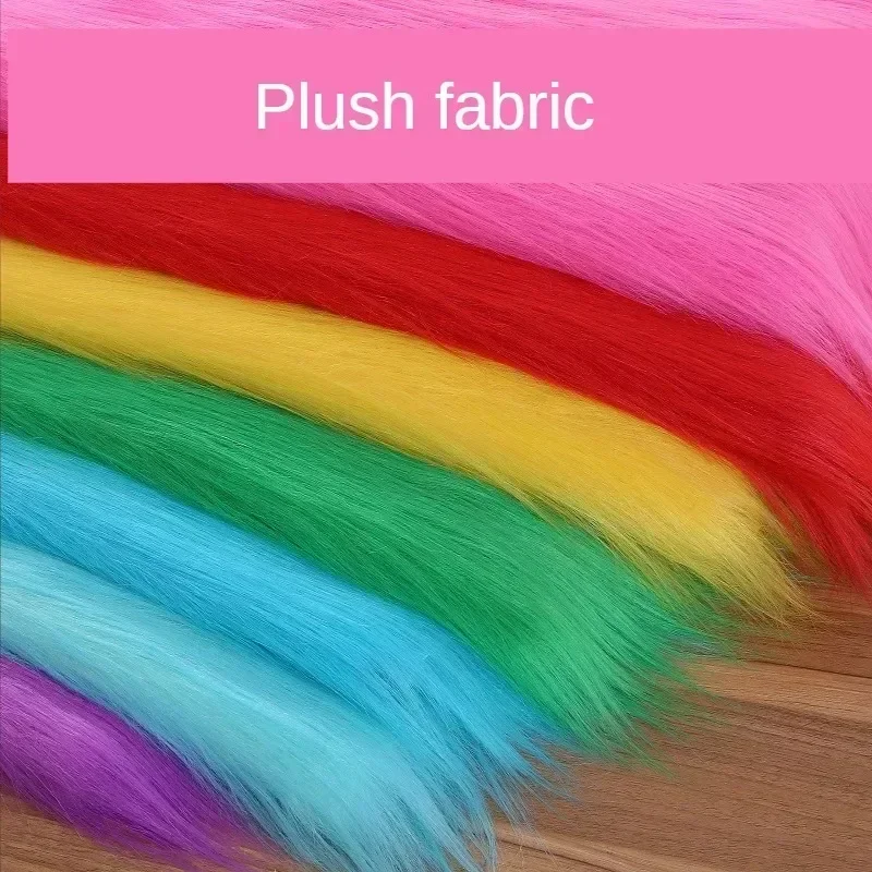 Soft Long Hair Plush Fabric By The Meter for Dolls Coats Clothing Toys ...