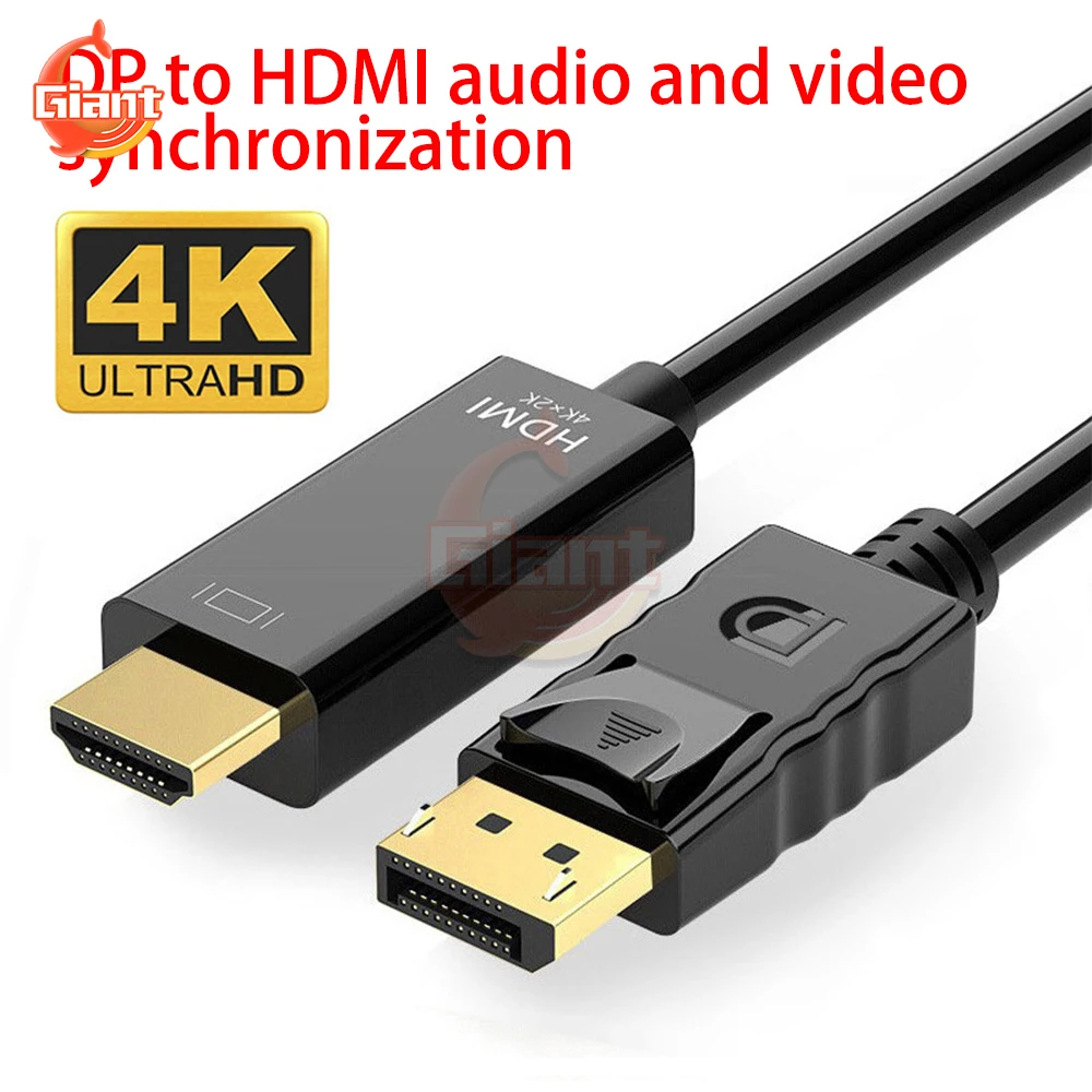 Cable-adaptador-4K-DisplayPort-a-HDMI-convertidor-de-pantalla-a-Monitor ...