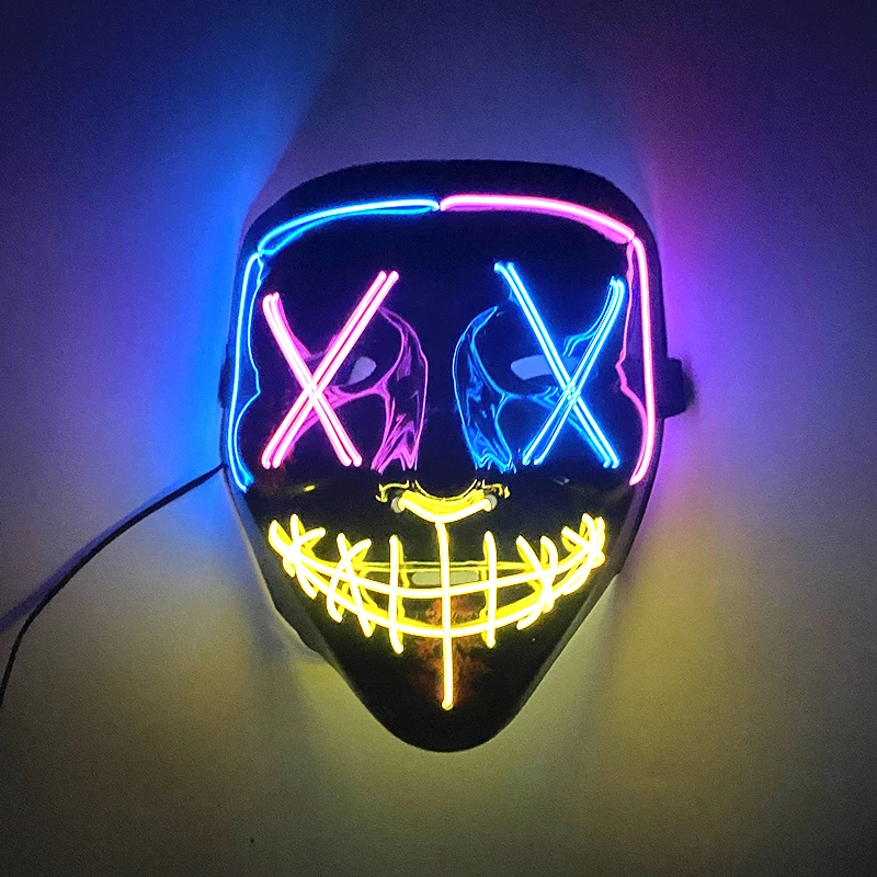 New Design Luminous Halloween LED Purge Mask Neon Light Up Party Mask ...