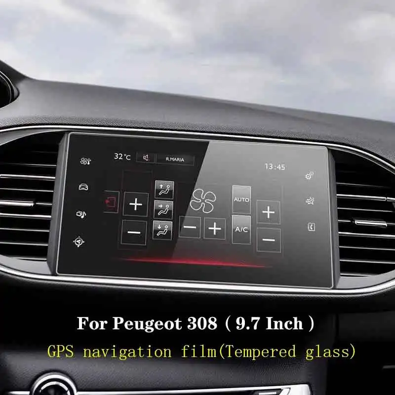 For-Peugeot-308-2014-2018Car-GPS-Navigation-film-LCD-Screen-Tempered ...