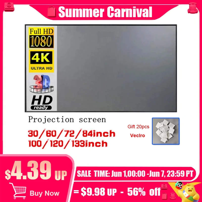 Simple-Portable-Projector-Screen-Anti-Light-Reflective-Fabric-Cloth-for ...