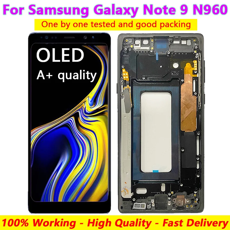 OLED-Frontal-Note9-Touch-Screen-Digitizer-Repair-Parts-Display-For ...