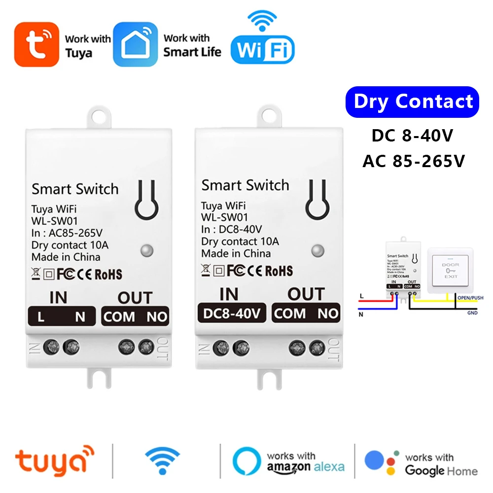 Tuya-Smart-WiFi-Dry-Contact-Switch-Module-10A-Home-Universal-DIY ...