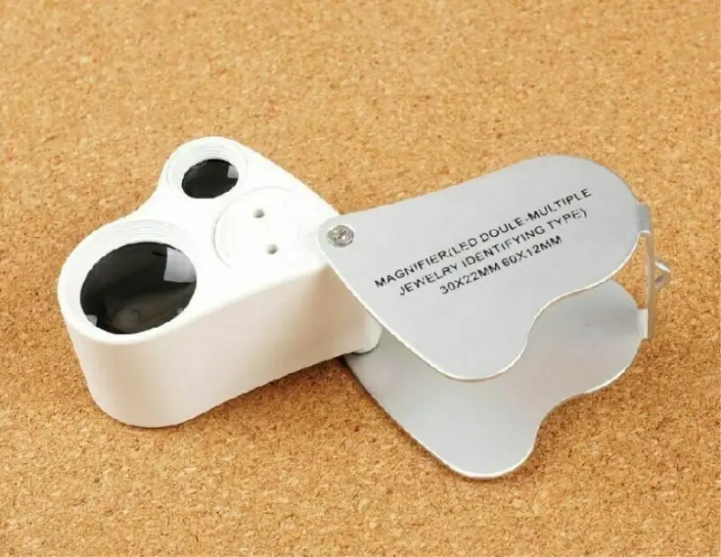 1Pc-Magnifying-Glass-With-Light-Stainless-Steel-30x-60x-Jeweler-s-Loupe ...