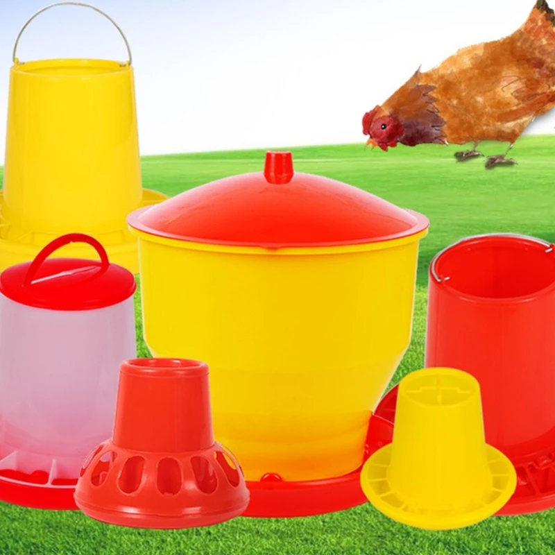 Plastic-Containers-for-Farm-Chicken-Coops-Food-Feeder-Waterer-Kits-for ...