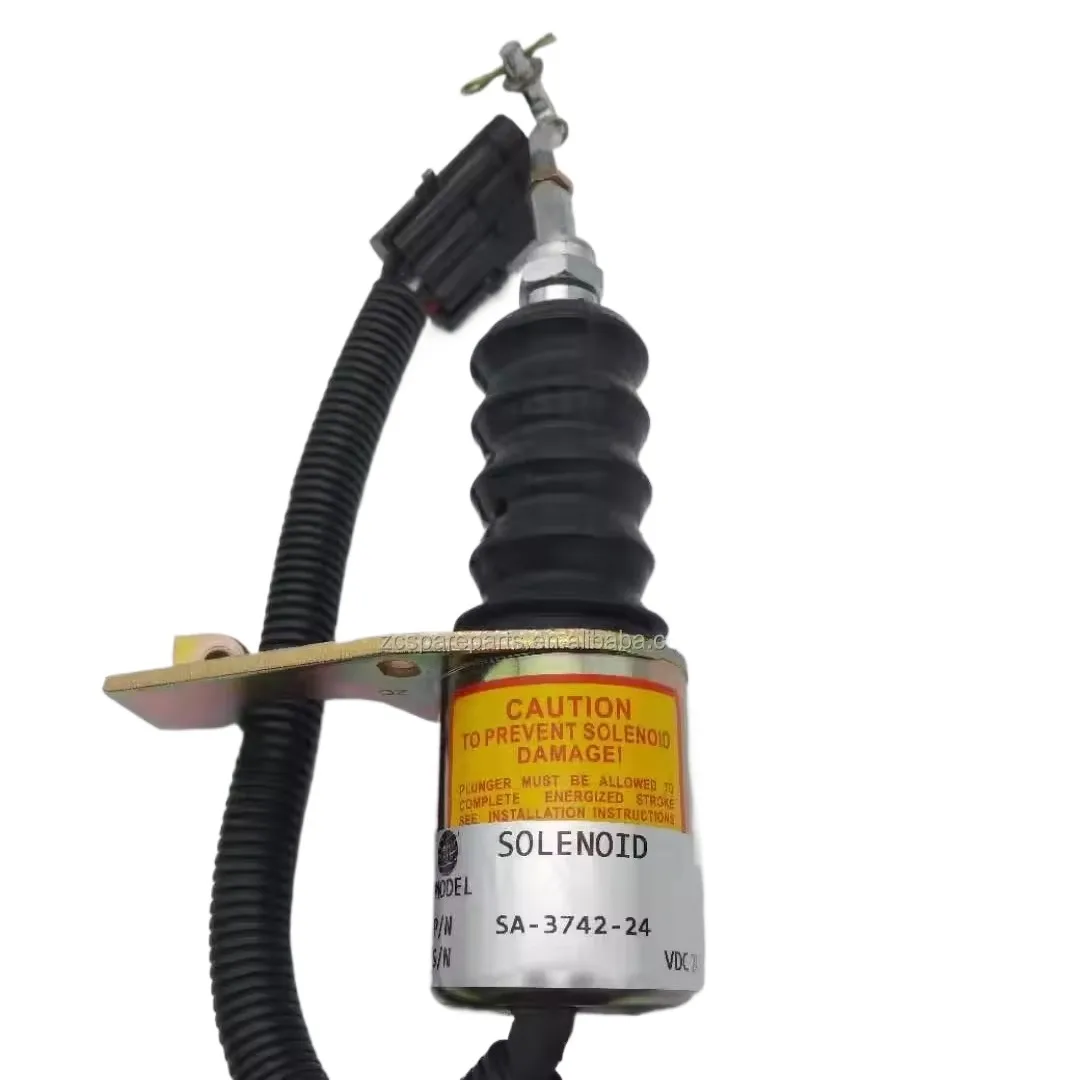 SA-3742-24-Stop-Solenoid-Valve-24V-Fits-Excavator-6D114-6BT-6CT-Diesel ...