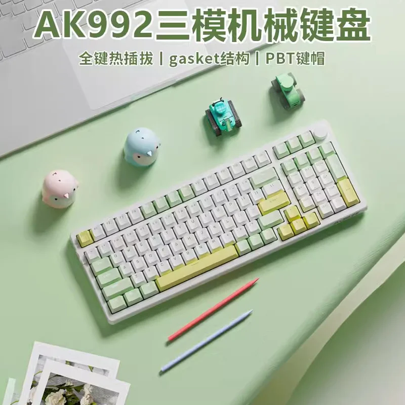 Black-Jue-Ak992-Three-Mode-98-Mechanical-Keyboard-Wireless ...