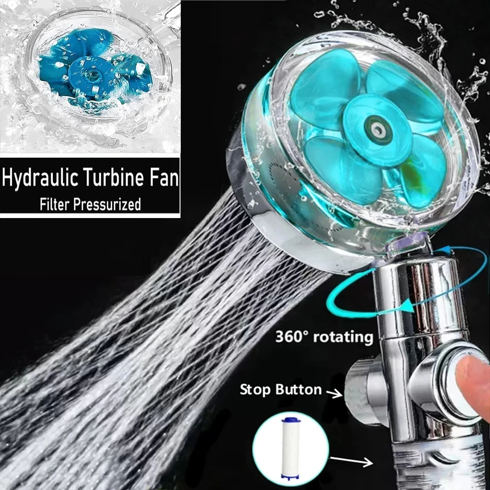Propeller-Shower-Head-High-Pressure-Water-Saving-Supercharged-Turbo ...