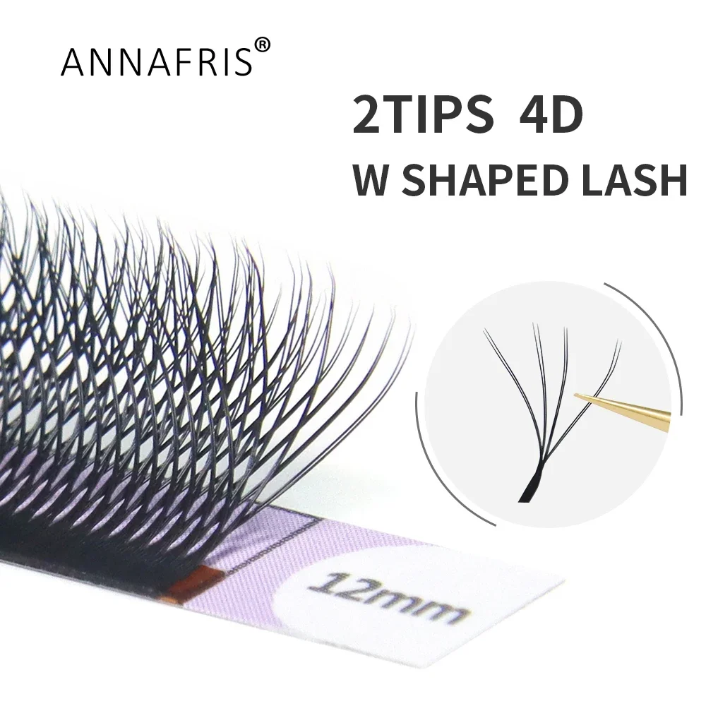 ANNAFRIS-2-Tips-4D-W-Shaped-Eyelash-Extension-Faux-Mink-Volume-Lashes ...