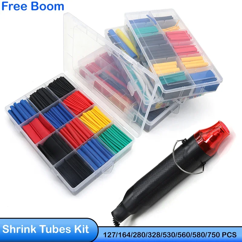 127-328-750pcs-Heat-Shrink-Tubing-Wrapping-kit-2-1-Shrinkable-Wire ...