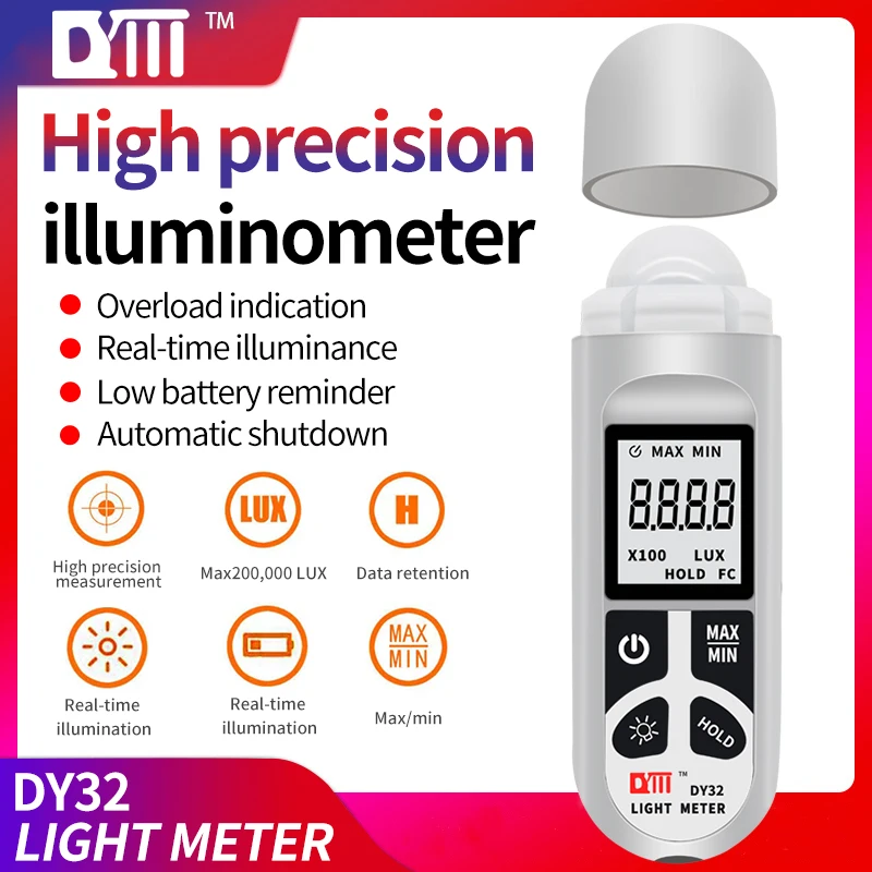 2023-DY32-Lux-meter-0-200-000lux-Range-light-meter-pocket-design ...