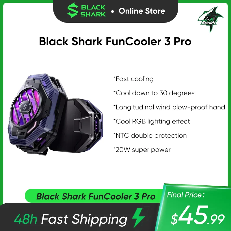 Black Shark FunCooler 3 Pro with RGB Light Global Version Fast Cooling ...