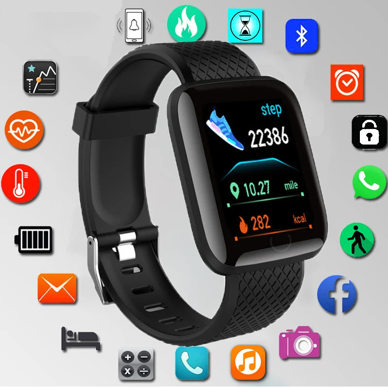 116Plus-Men-s-Smart-Watch-Fitness-Tracker-Heart-Rate-Monitor-Waterproof-Sports-Smartwatch-for ...