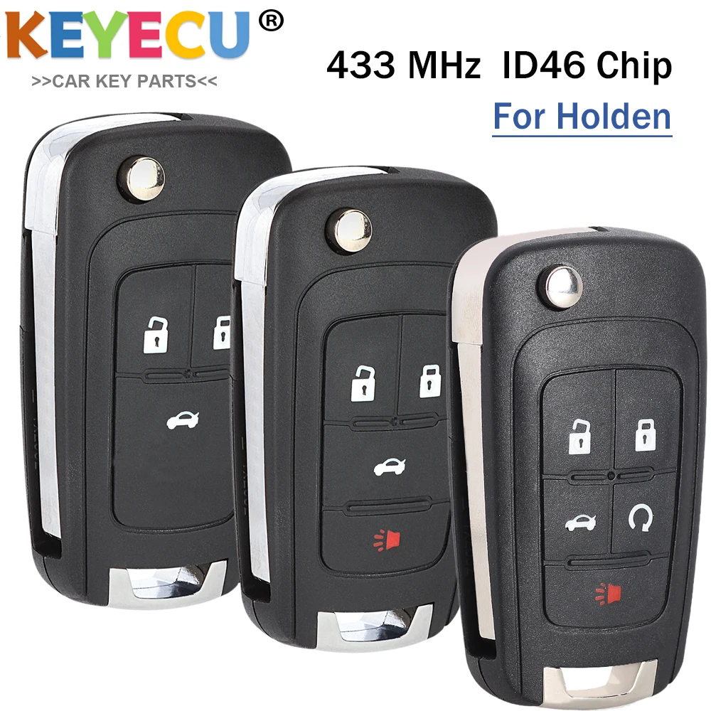 Flip Remote Car Key 433MHz ID46 Chip for Holden Barina Cruze Trax 2011 ...