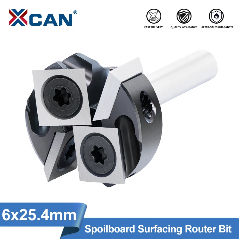 XCAN-CNC-Spoilboard-Surfacing-Router-Bit-6mm-Shank-Diameter-25-4mm ...