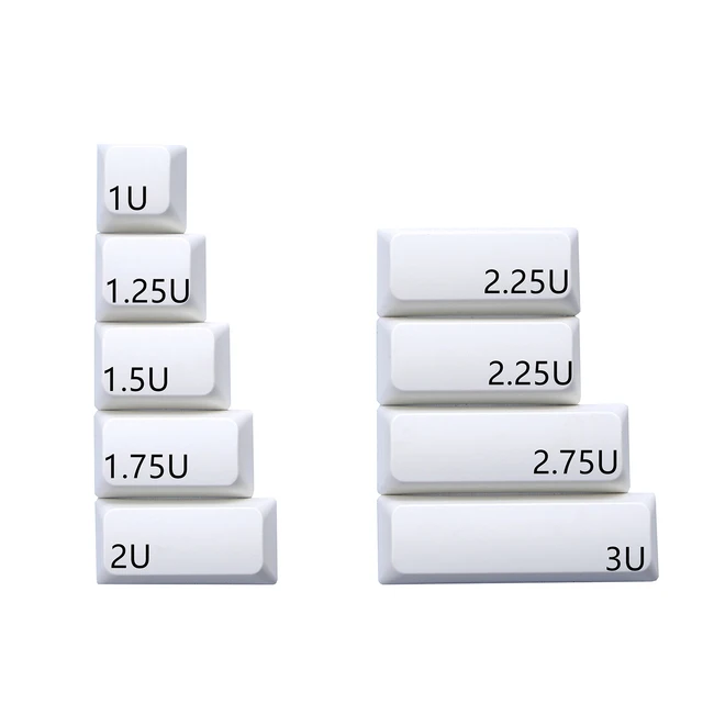 9 Keys/pack PBT Dye Subbed XDA QX Profile Key Caps 1U 1.25U 1.5U 1.75U ...