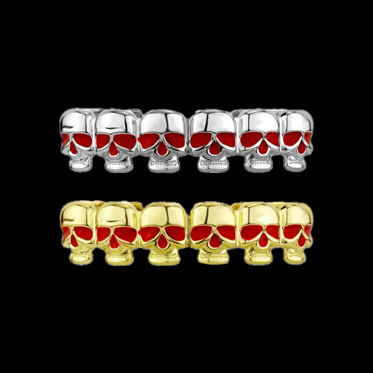 RACHELZ-Fashion-Red-Eye-Skull-Teeth-Grillz-Hip-Hop-Top-Bottom-Tooth ...