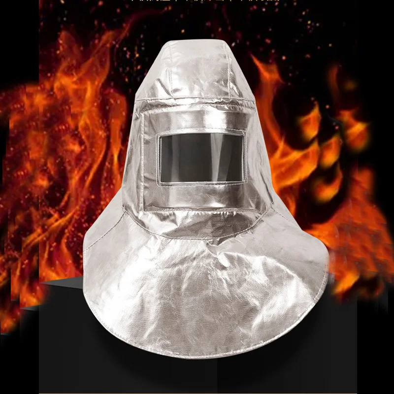 Fire-Hood-High-Temperature-Helmet-Aluminum-foil-Proximity-Helmet ...