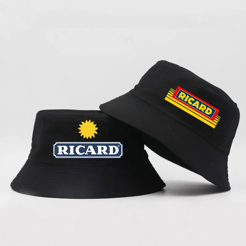 Fashion Ricard Reversible Bucket Hats Women Man Cotton Summer Fisherman ...