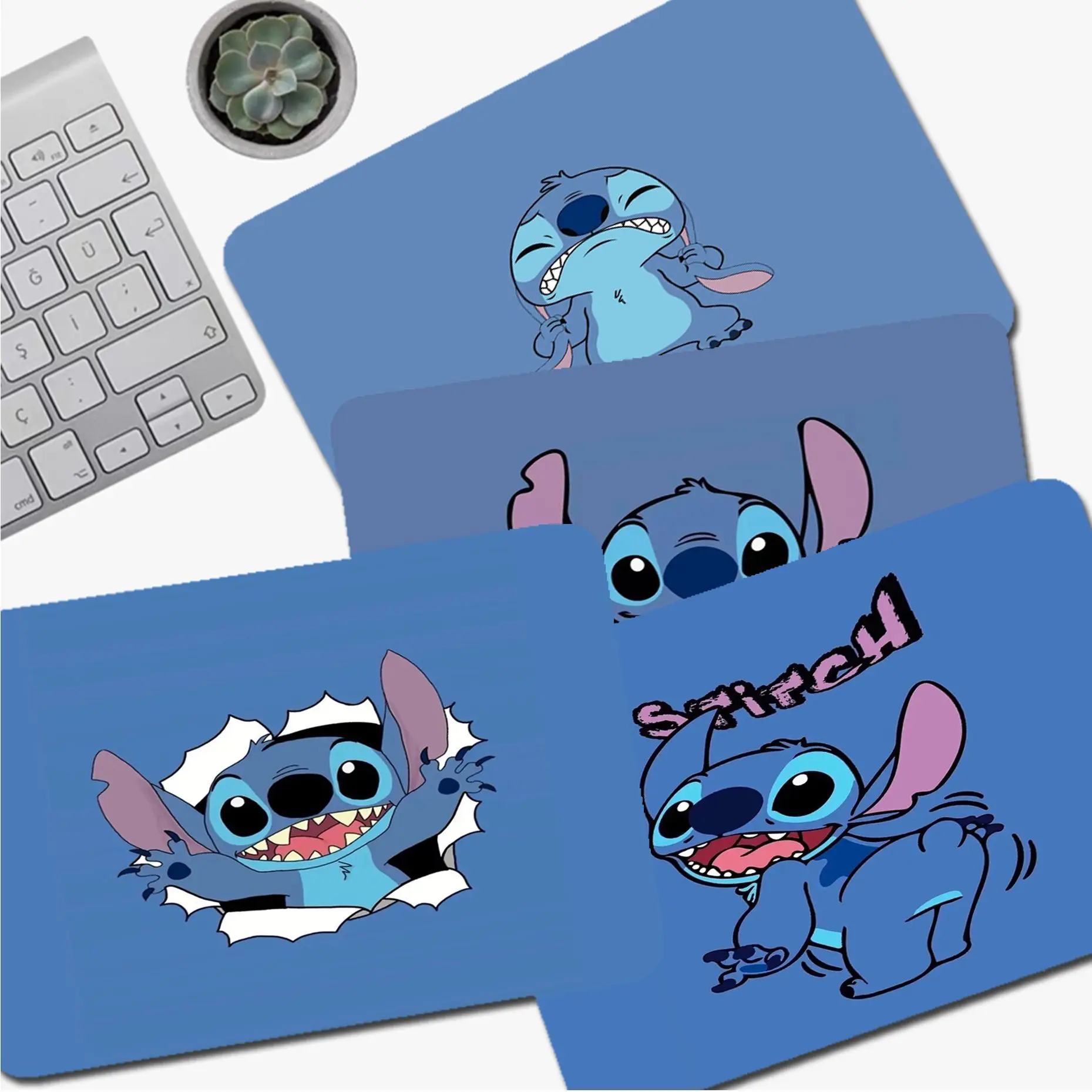 Disney Stitch Custom Skin Cartoon Anime Gaming Mouse Pad Keyboard Mouse ...
