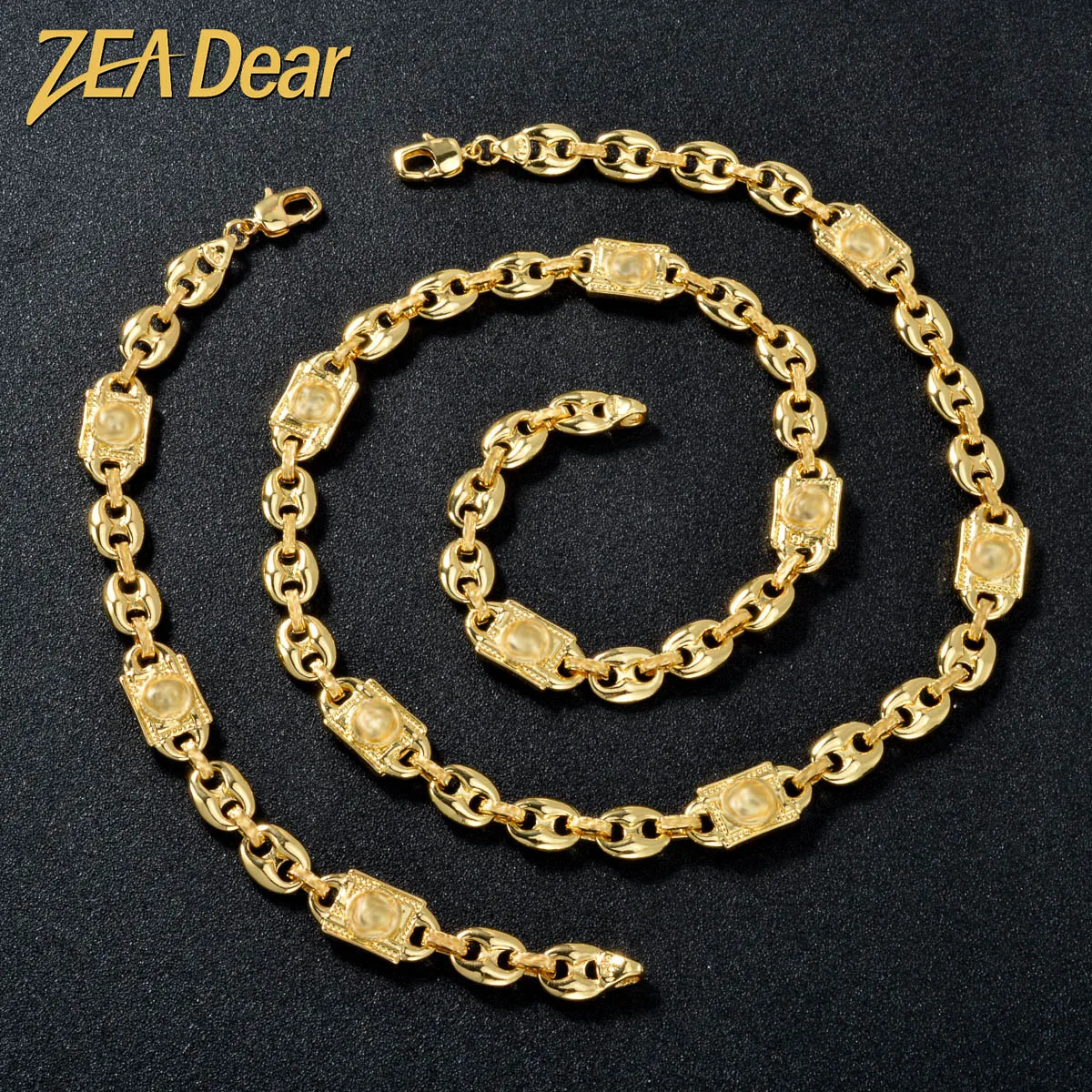 ZEADear-Trendy-Necklace-Fashion-Jewelry-Sets-Men-Bracelet-Women-Gold ...