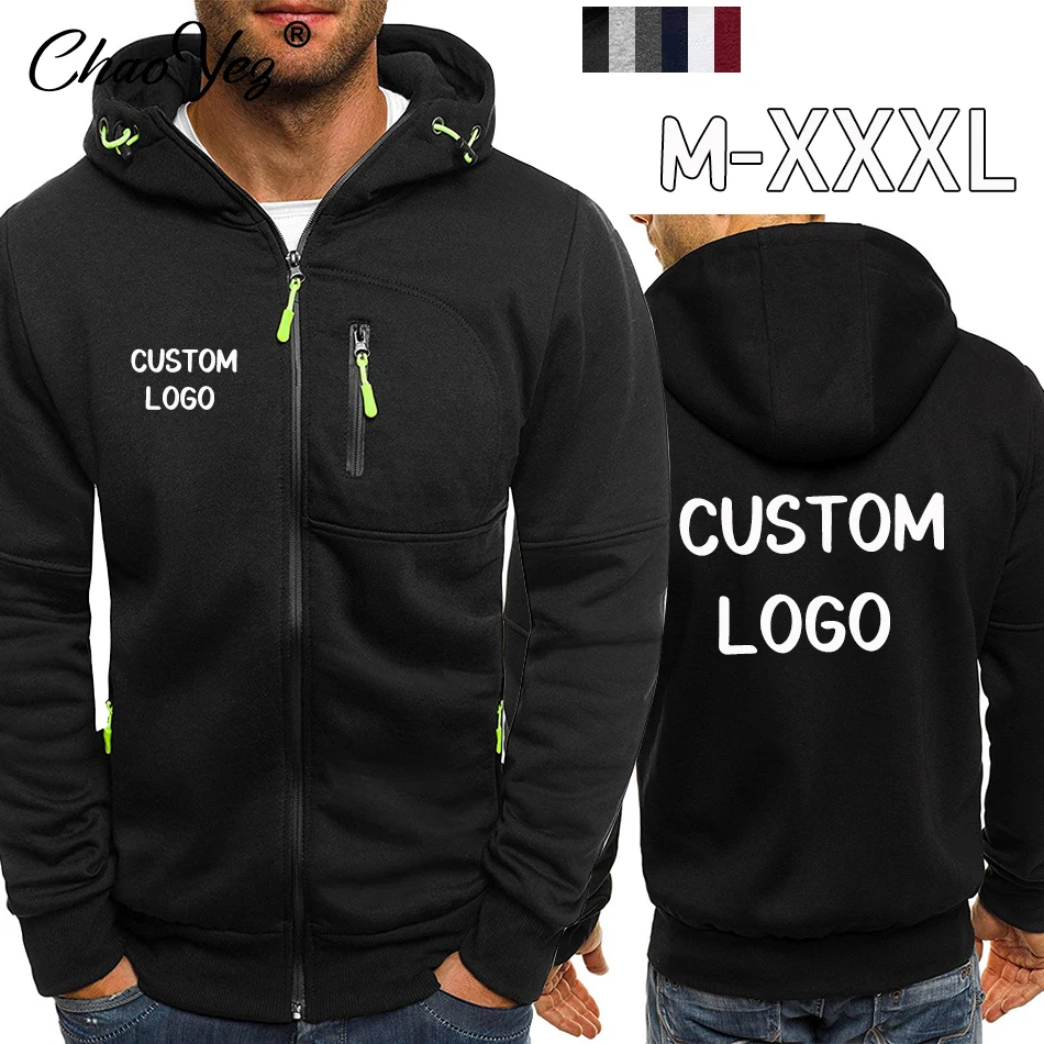 Custom-Your-Logo-Men-Zipper-Sports-Hoodies-Men-Fashion-Cool-Zipper-Thin ...