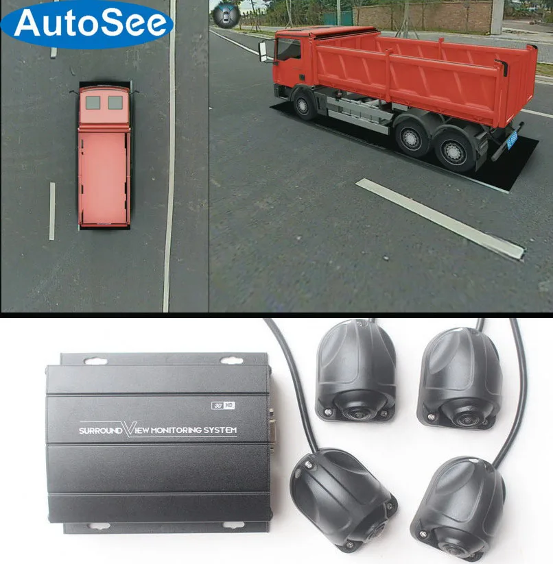 Dump-truck-360-degree-camera-3D-Panoramic-view-Birds-eye-Front-rear ...