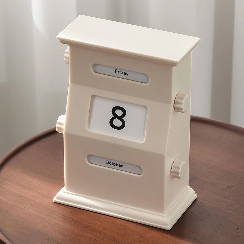 Desktop Calendar With Flip Display Reusable Calendar For Each Year Day ...