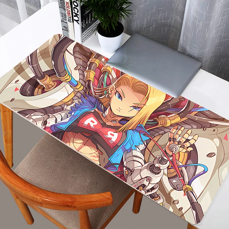 Dbz dragon ball android 18 mouse pad grande gamer acessórios de jogos ...