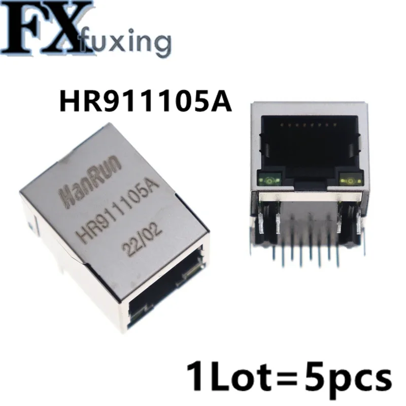 5pcs-Fast-Ethernet-Network-Port-911105A-RJ45-With-Filter-Transformer ...