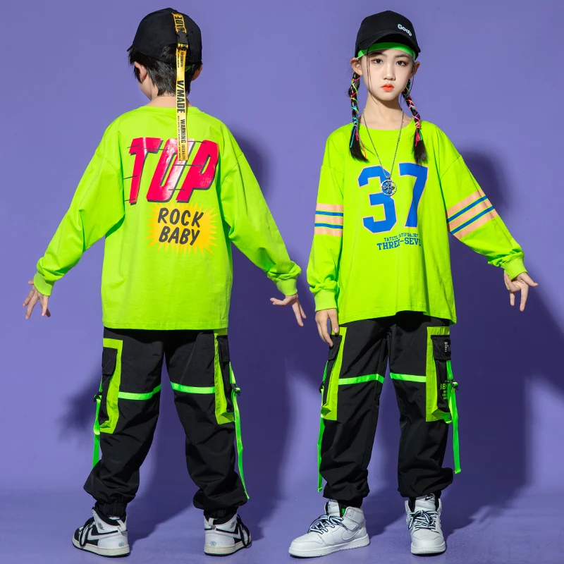 Kids-Hip-Hop-Clothing-Sweatshirt-Tops-Cargo-Pants-Teen-Streetwear ...