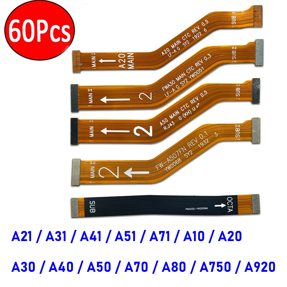 60Pcs，NEW Main Connect Mainboard Flex Cable For Samsung A10 A20 A30 A40 ...