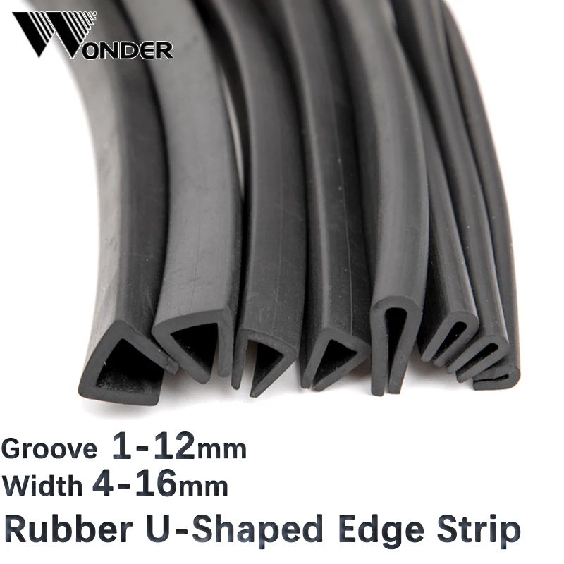 Gomma-U-Strip-Edge-Shield-Encloser-Bound-Glass-Metal-Wood-Panel-Board ...