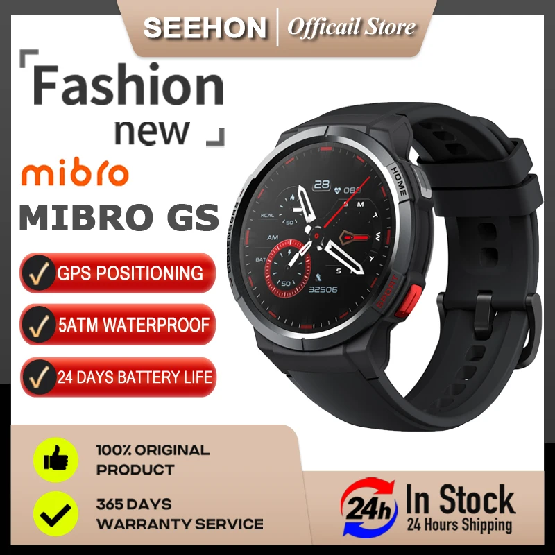 Original-Mibro-Watch-GS-Smartwatch-GPS-1-43-AMOLED-Screen-Sleep-Heart ...