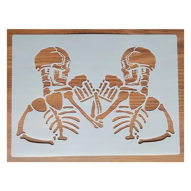 21*29Cm Skeleton Cheers Template For Painting Graphics DIY Stencils ...