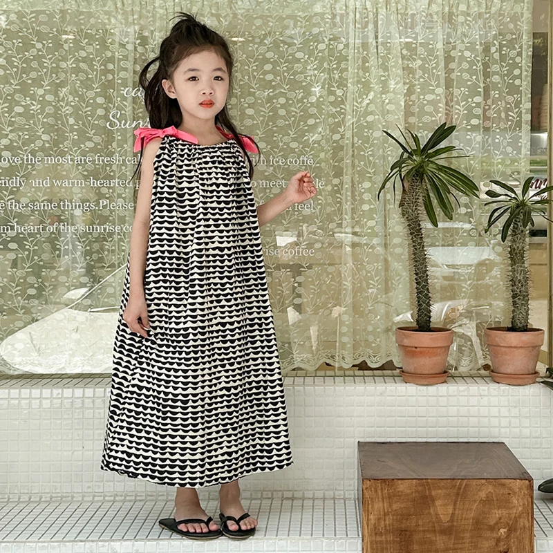 Girls-Summer-Beach-Dress-Children-s-Suspender-Striped-Simple-Casual ...