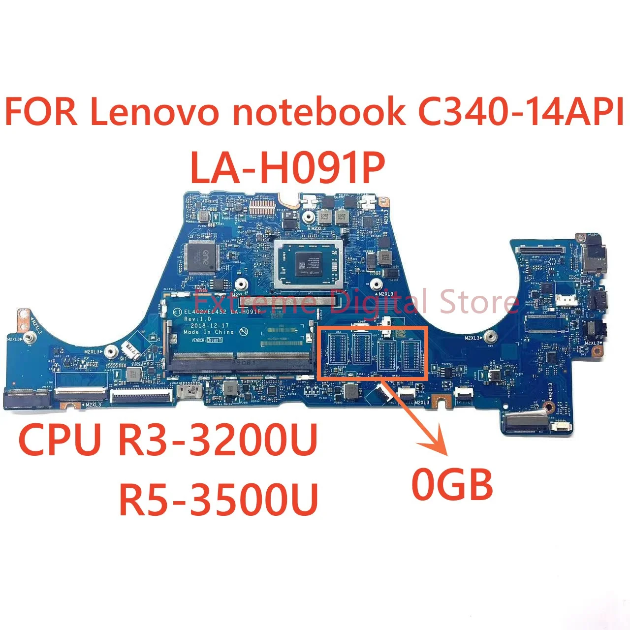 For-Lenovo-IdeaPad-C340-14API-laptop-motherboard-LA-H091P-with-R3-R5-R7 ...