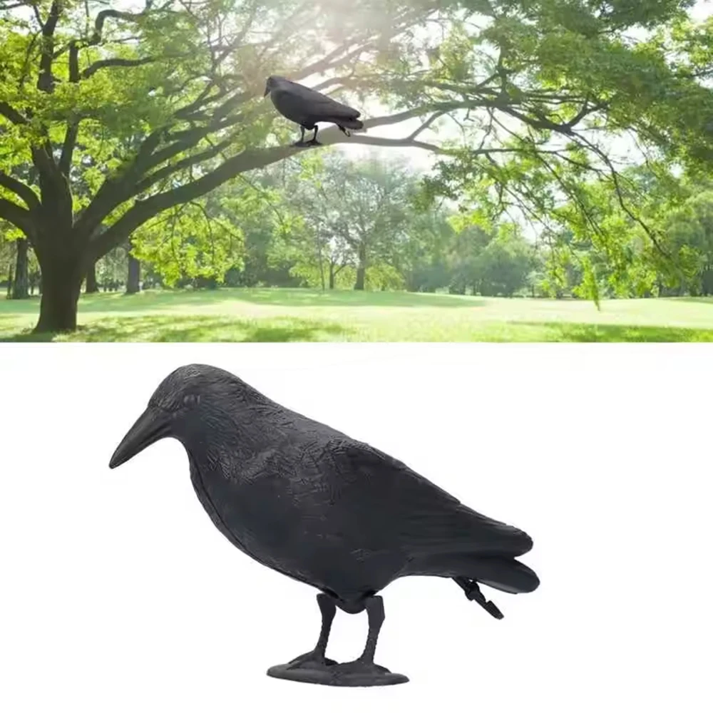 1PC Crow Decoration Simulation Plastic Crow Decoration With Footposts ...