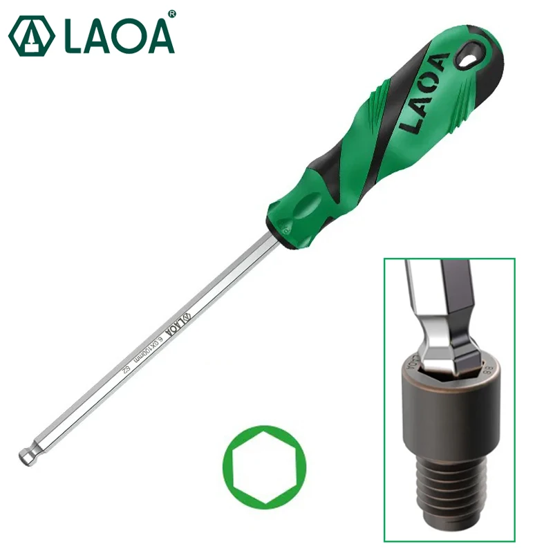 LAOA-1PC-Ball-Head-Hex-Head-Screwdriver-S2-Hexagon-Socket-Screwdriver ...