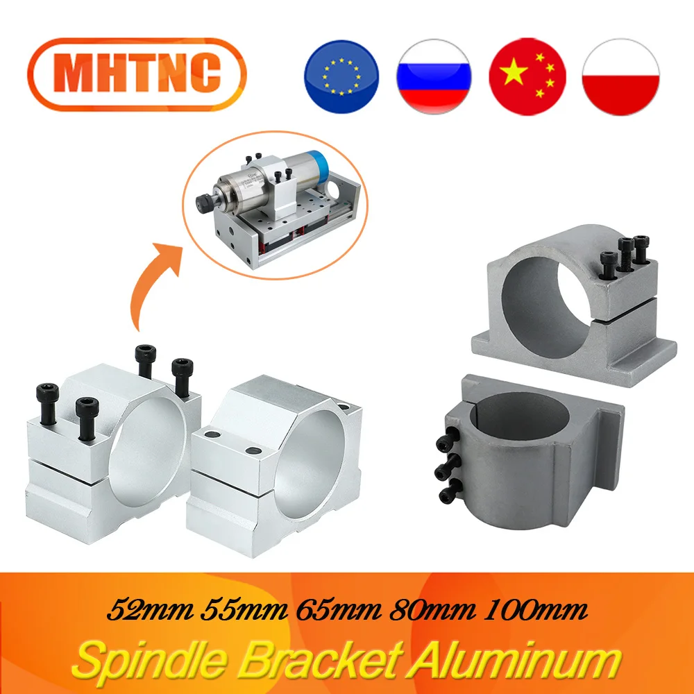 52mm 55mm 65mm 80mm 100mm 105mm 125mm Aluminum Spindle Clamp Motor ...